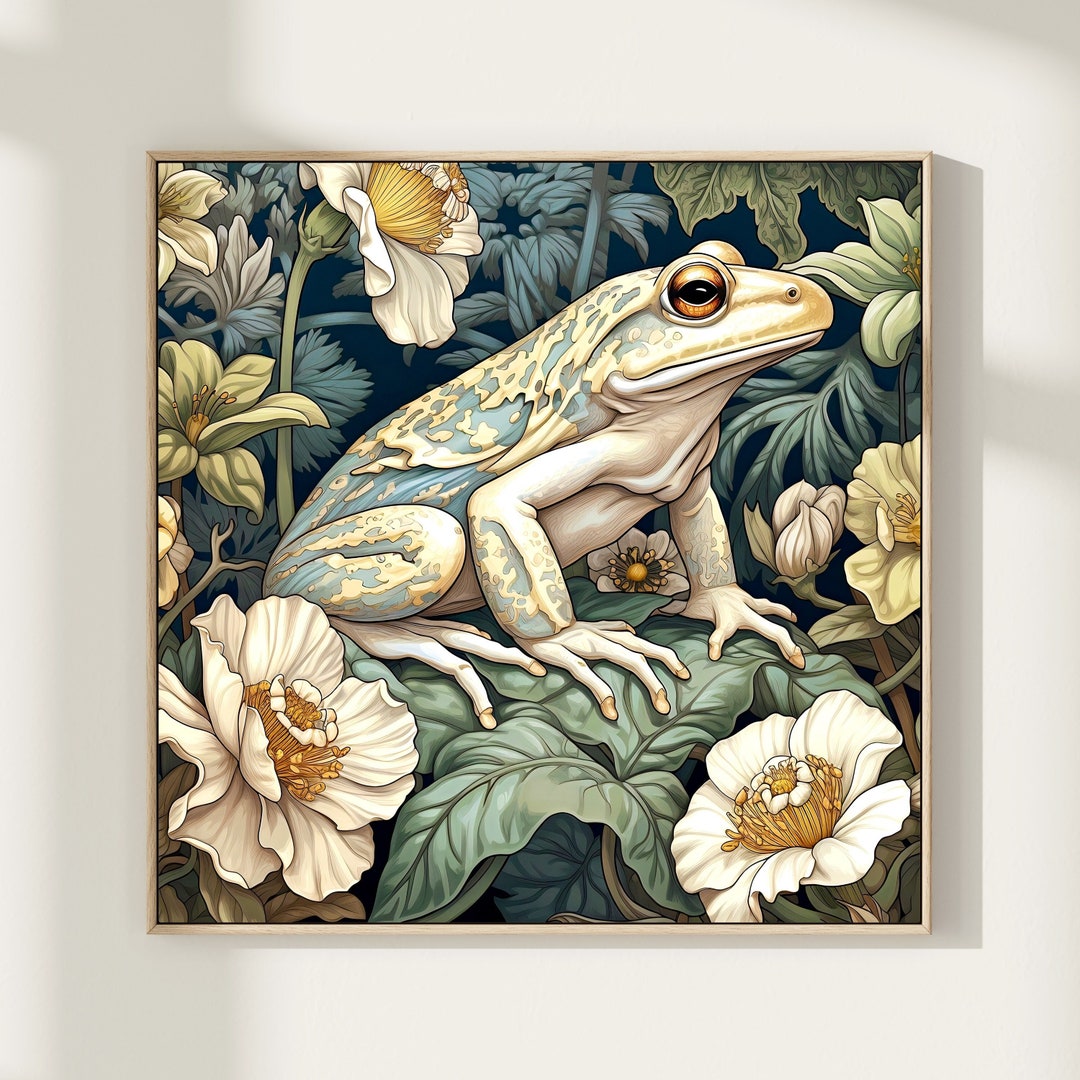 Tree Frog Art Print, Frog Wall Art, Frog Painting, Square Print ...