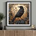 Crow Art Print, Decorative Art, Art Poster Print, Vintage Poster, Crow ...