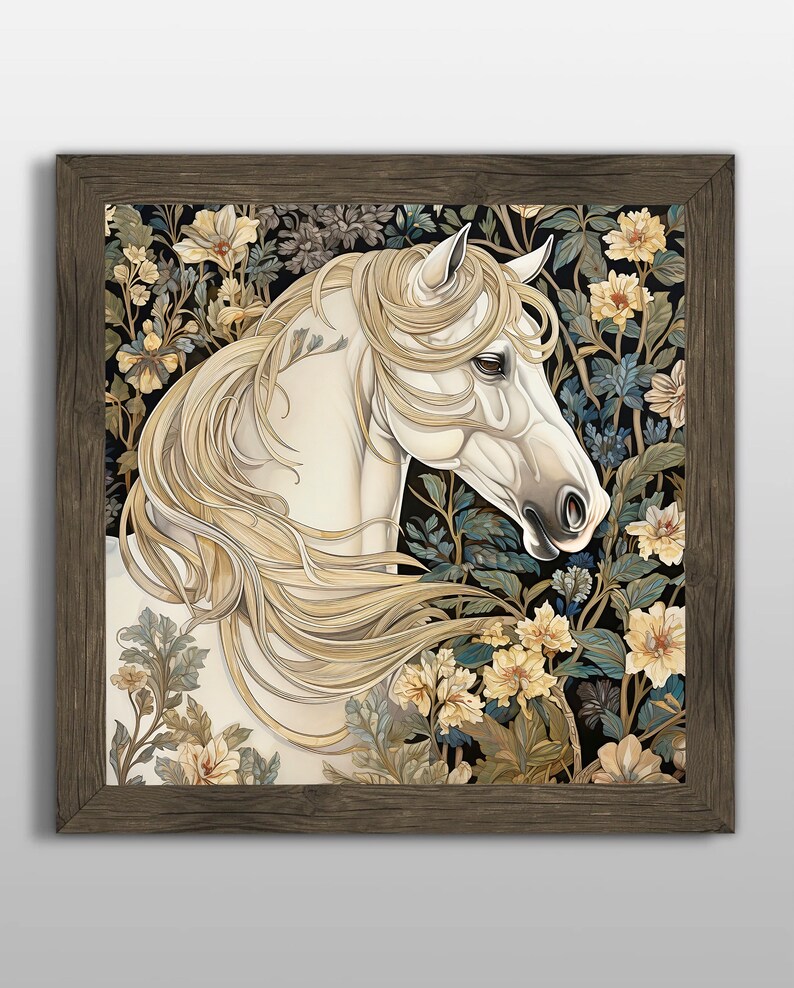 Horse Art Print, Royalcore Wall Art, Vintage Style Decor, Horse ...
