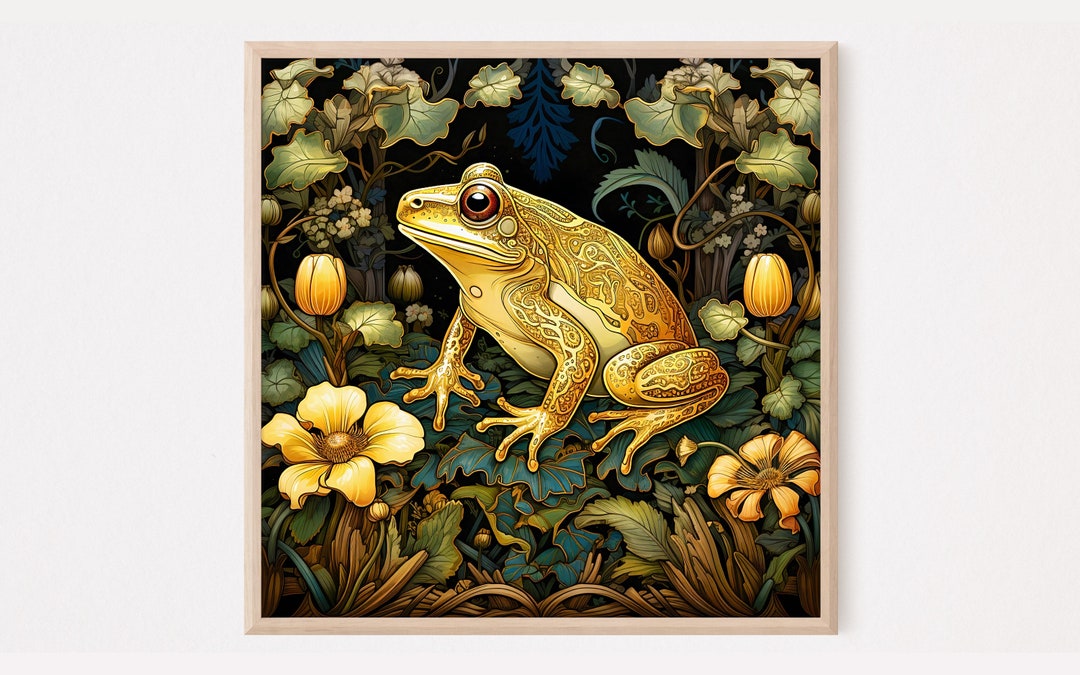 Tree Frog Printable Painting, Tree Frog Art, Frog Wall Art, Frog Art ...