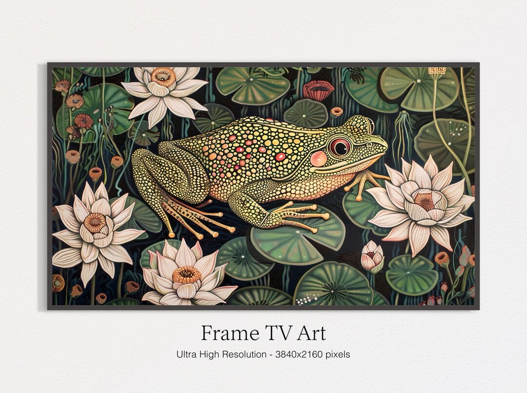 Samsung Frame TV Art, Frog Art, Animal Painting, Dark Painting ...