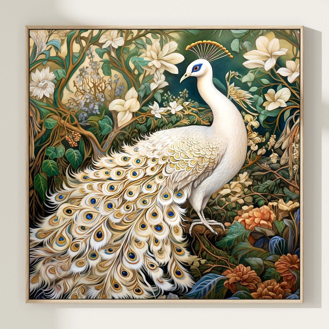 Peacock Art Print, Bird Wall Art, Royalcore Poster, Peacock Lover Gift ...