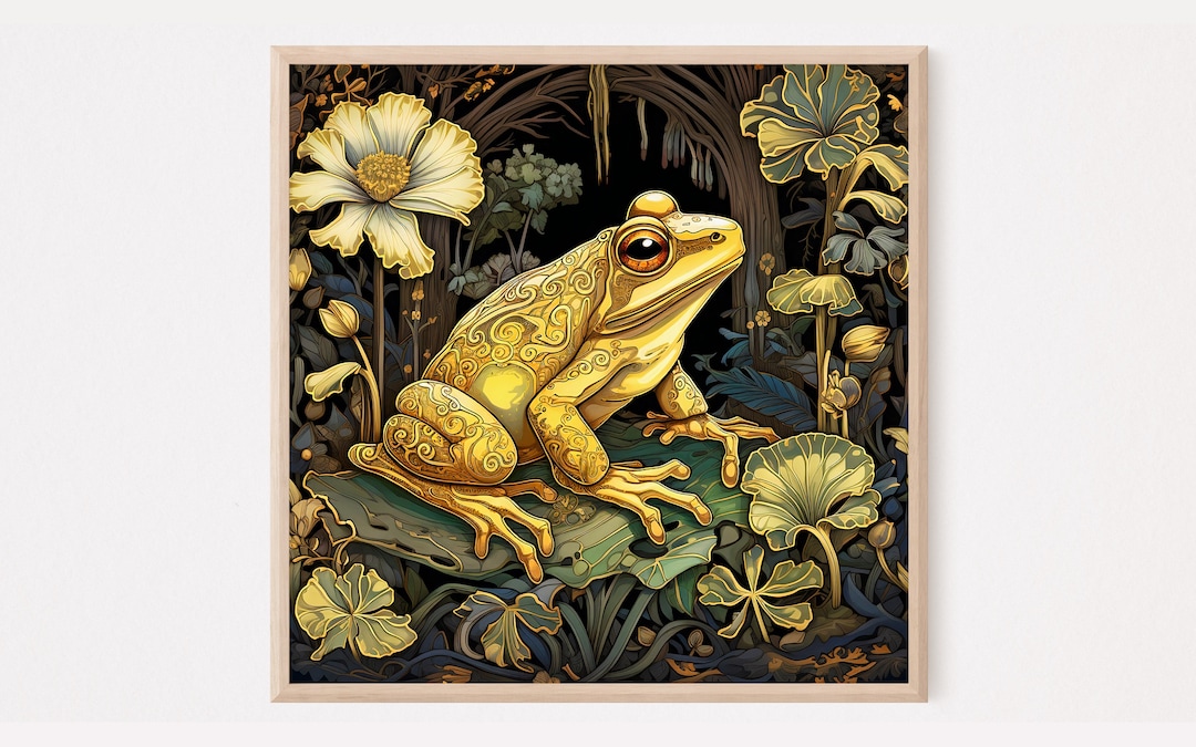 Tree Frog Printable Painting, Tree Frog Art, Frog Wall Art, Frog Art ...