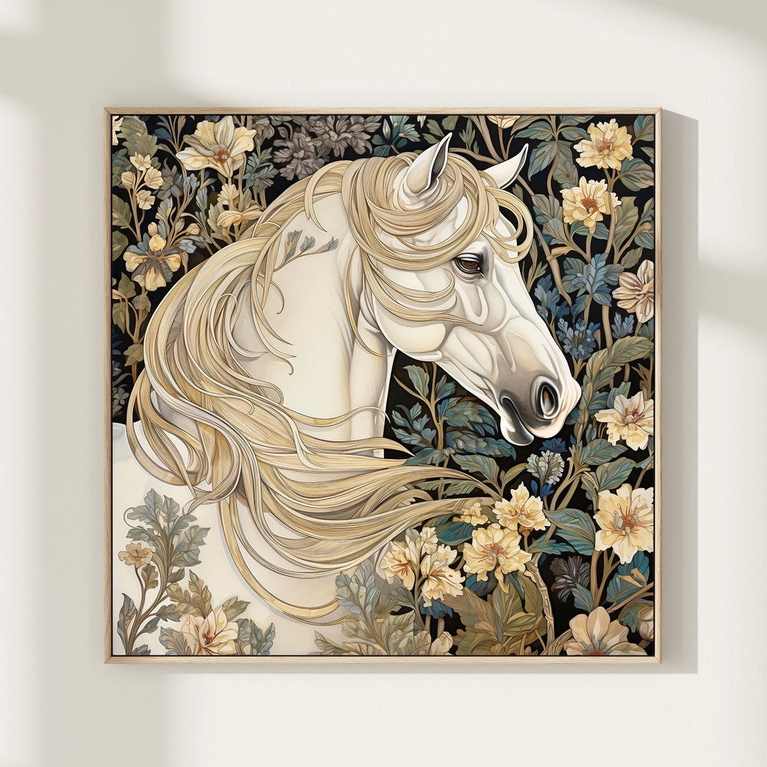 Horse Art Print, Royalcore Wall Art, Vintage Style Decor, Horse ...