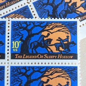 10 Legend of Sleepy Hollow Stamps, 1978 Unused 10 Cent Postage Stamps ...