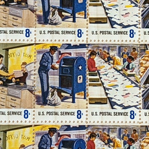 Sheet of 50 Postage Stamps, 8 Cent Stamps, 1972, U.S. Postal Service - Etsy