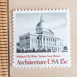 10 Boston State House Architecture Stamps, 1979 Unused Postage Stamps ...