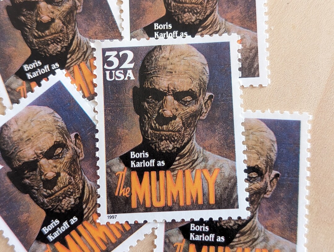 5 Mummy Stamps, 32 Cent, Unused Postage Stamps, Classic Movie Monsters ...