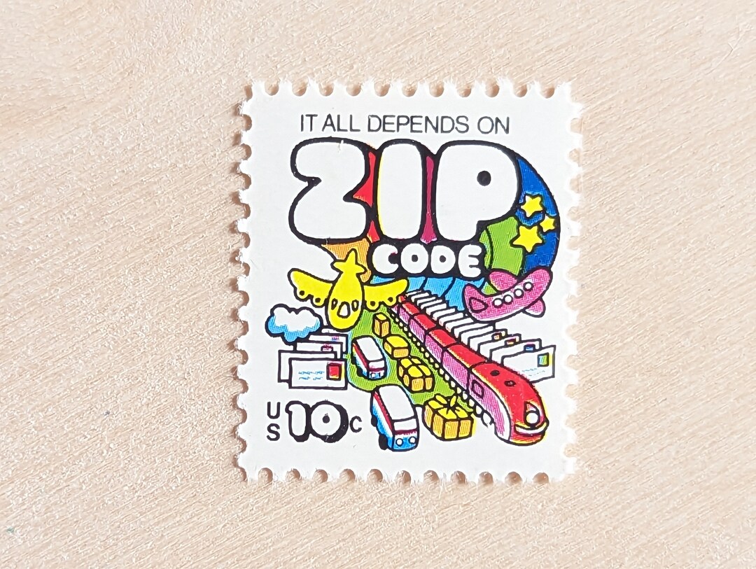 10 It All Depends on Zip Code Stamps, 1974 Unused Postage Stamps, 10 ...