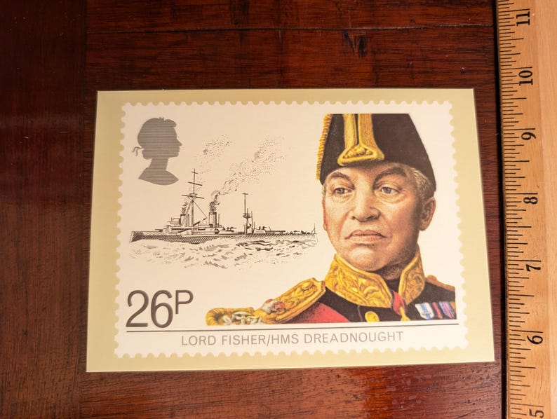 Unused Lord Fisher/hms Dreadnought Postcard, 1982, Meritime Heritage ...
