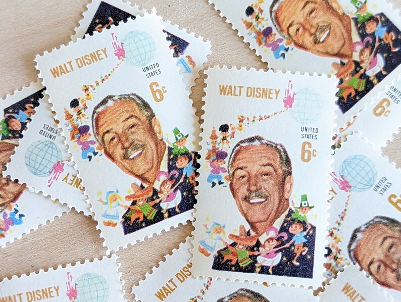 10 Walt Disney Postage Stamps 6 Cent 1968 Unused Postage - Etsy