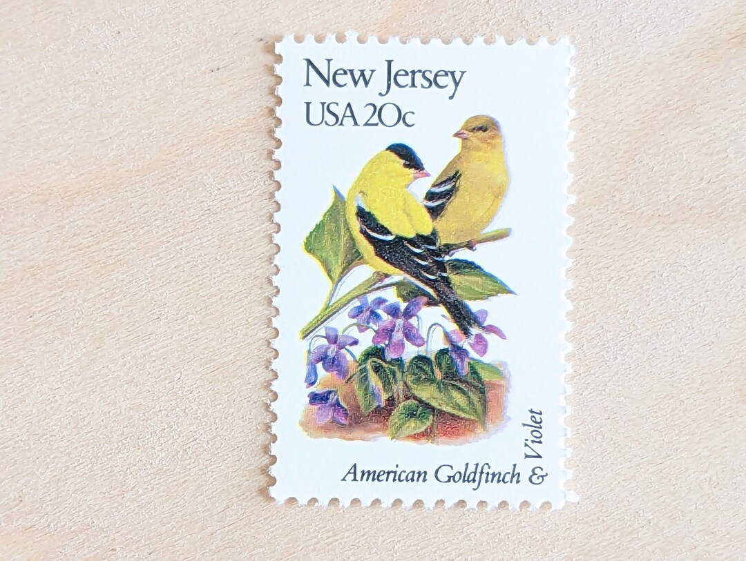 5 New Jersey State Bird and Flower, 20 Cent, 1982, Unused Postage ...