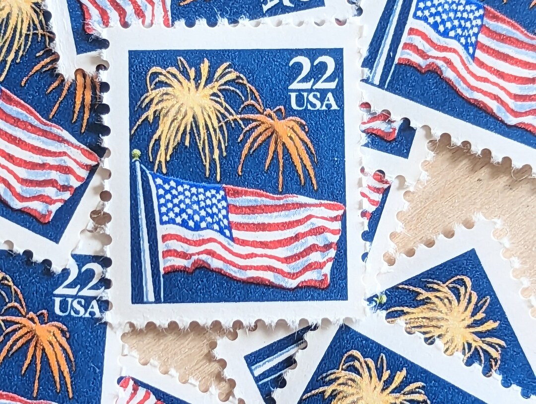 10 America Firework Stamps, 1987 Unused Postage Stamps, 22 Cent Stamps ...