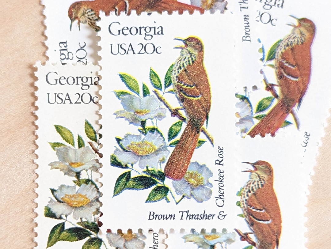 5 Georgia State Bird and Flower, 20 Cent, 1982, Unused Postage Stamps ...
