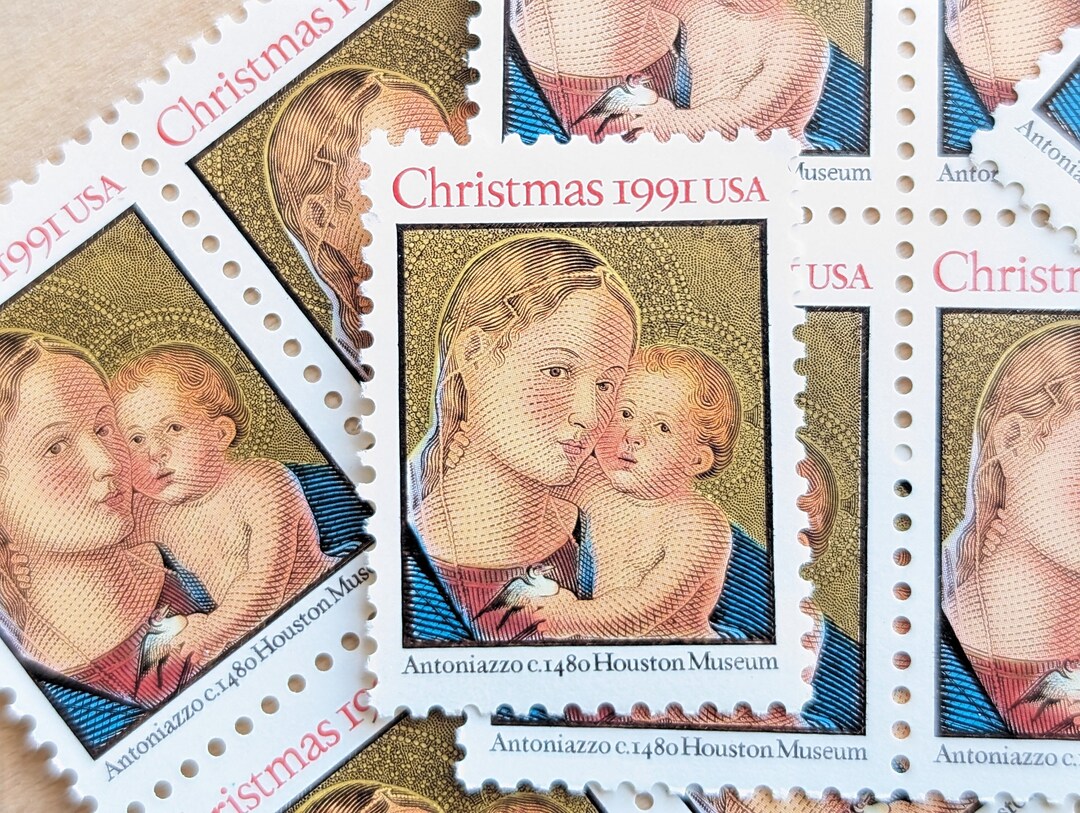 10 Christmas Stamps, Antoniazzo, 1991 Unused Postage Stamps, 29 Cent ...