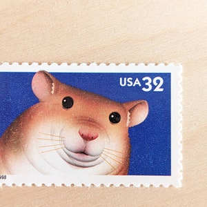 5 Hampster Bright Eyes Stamps, 32 Cent, 1998, Unused Postage Stamps ...