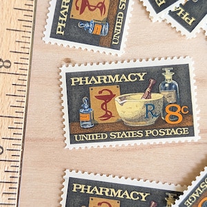 10 Pharmacy Stamps, 1972 Unused Postage Stamps, 8 Cent Stamps - Etsy Canada