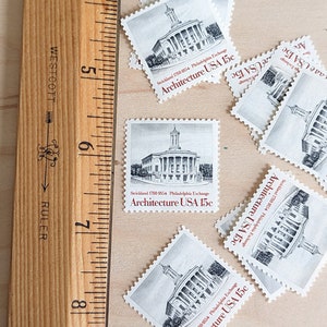 10 Philadelphia Exchange Architecture Stamps, 1979 Unused Postage ...