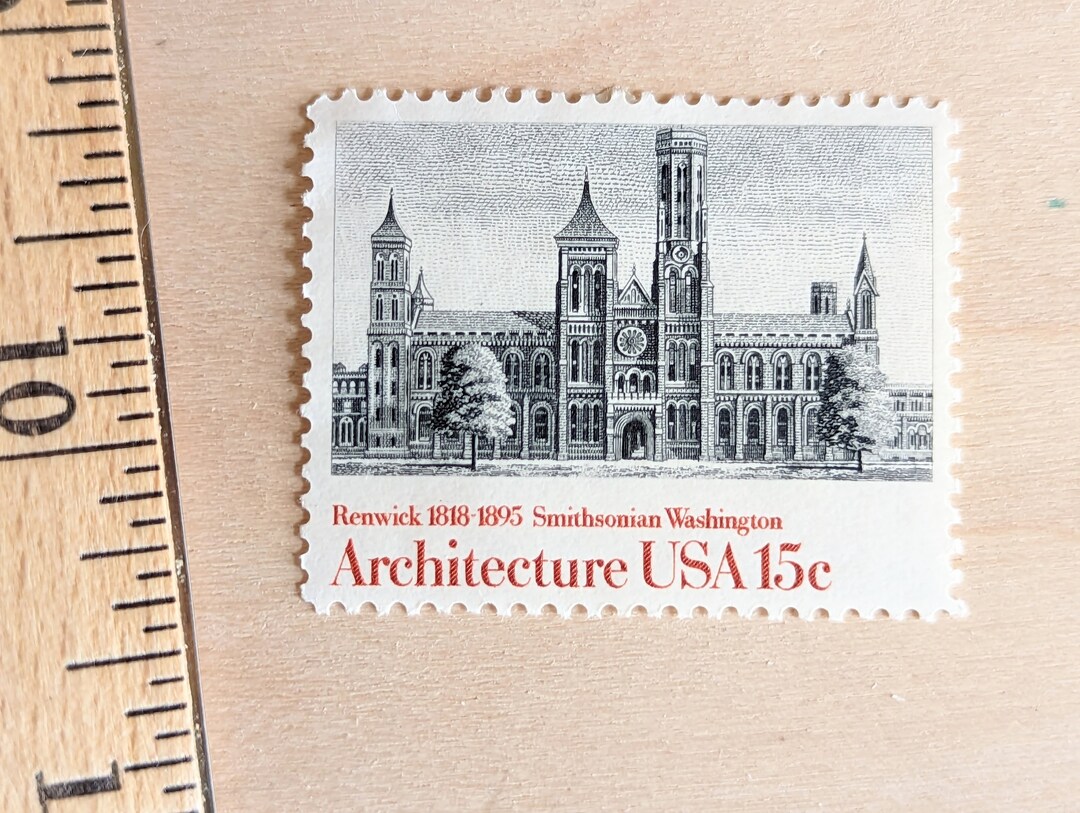 10 Smithsonian Washington Architecture Stamps, 1979 Unused Postage ...