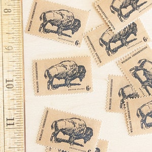 10 Wildlife Conservation Bison Stamps, 6 Cent 1970 Unused Postage ...