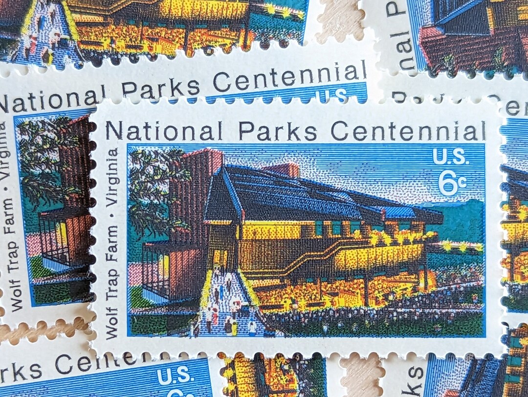 10 National Parks Centennial Wolf Trap Farm Stamps, 6 Cent 1972 Unused ...
