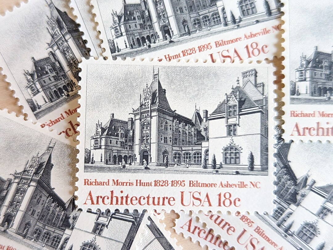 10 Biltmore Asheville NC Architecture Stamps, 1979 Unused Postage ...