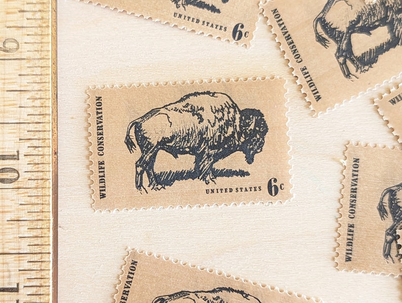 10 Wildlife Conservation Bison Stamps 6 Cent 1970 Unused - Etsy