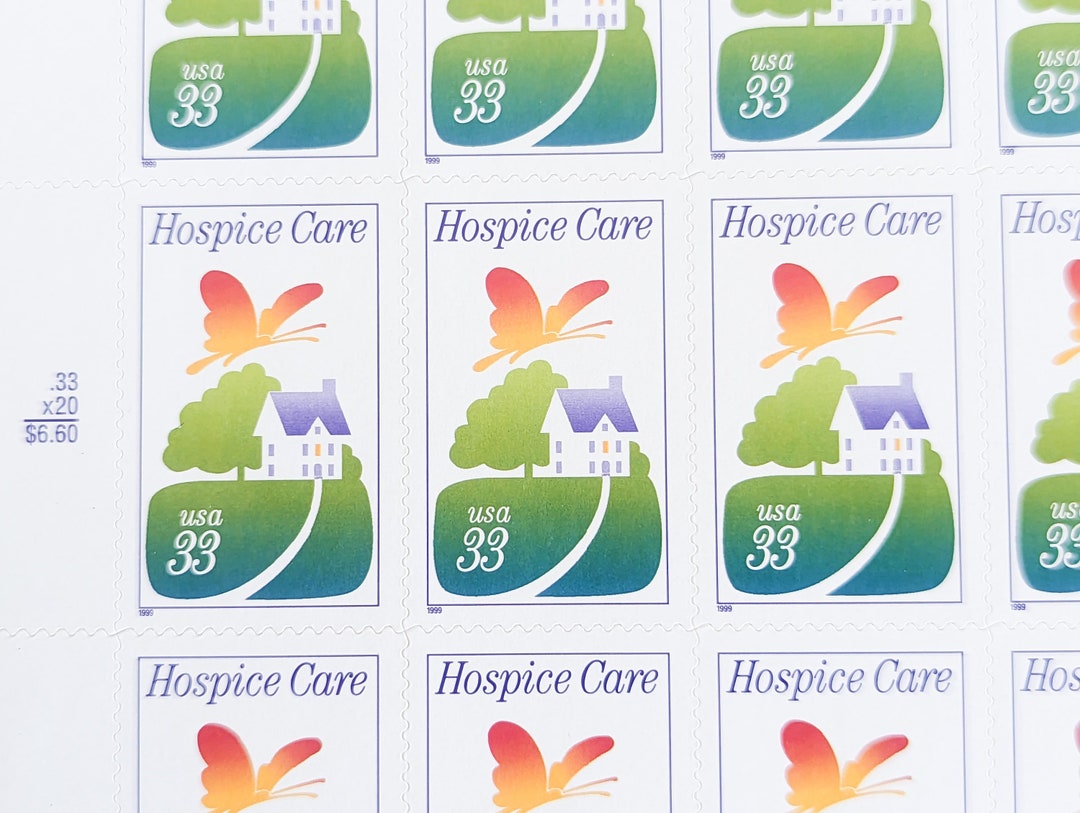 Sheet of 20 Hospice Care Stamps, Vintage Unused USPS 33 Cent Postage ...