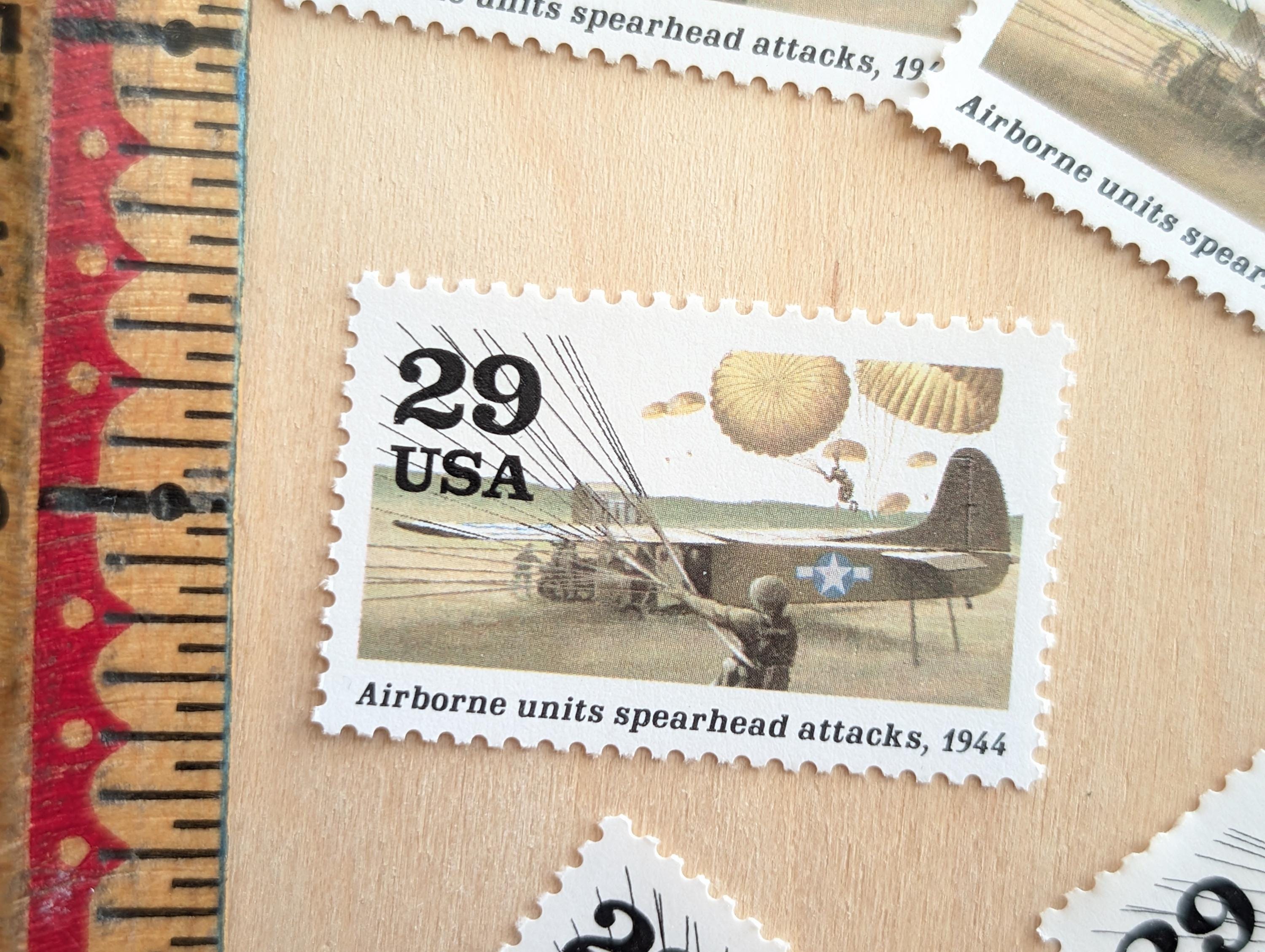 5 Paratrooper Airborne Units Stamps, Vintage Unused USPS 29 Cent ...