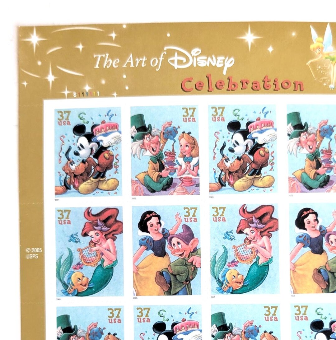 Sheet of 20 the Art of Disney Celebration Unused US Stamps, 2005, 37 ...
