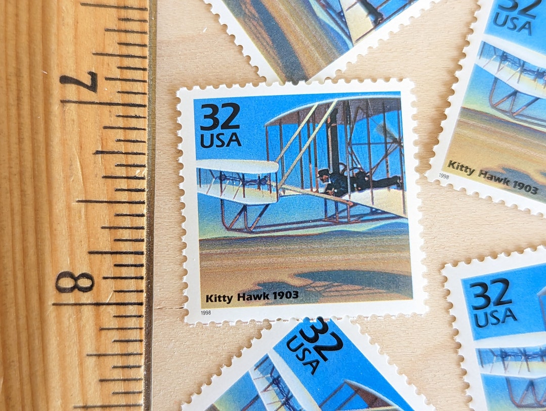 5 Kitty Hawk Stamps, 32 Cent, 1998, 1900s Celebrate the Century, Unused ...