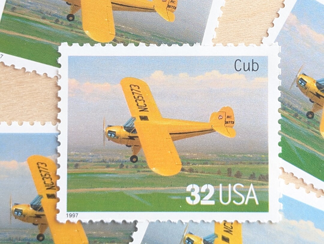 5 Cub Classic American Aircraft Stamps, Unused US Postage Stamps, 1996 ...