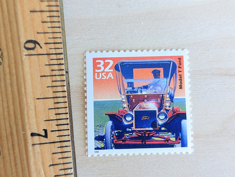 5 Model T Ford Stamps, 32 Cent, 1998, 1900s Celebrate the Century ...