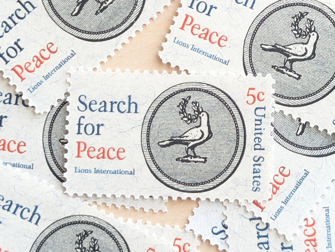 10 Search for Peace Lions International Stamps, 5 Cent 1967 Unused ...