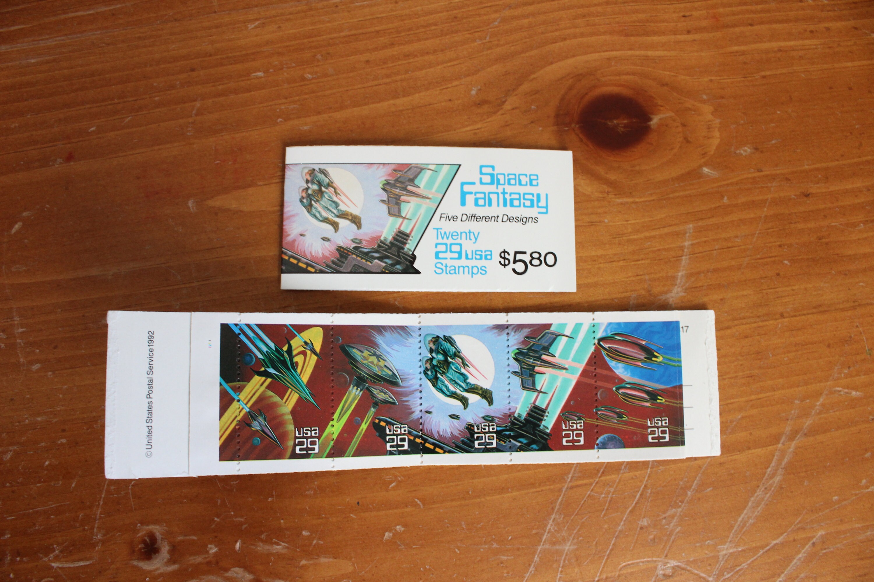 Space Fantasy 1992 Booklet of 20 US Postage Stamps 29 Cents | Etsy