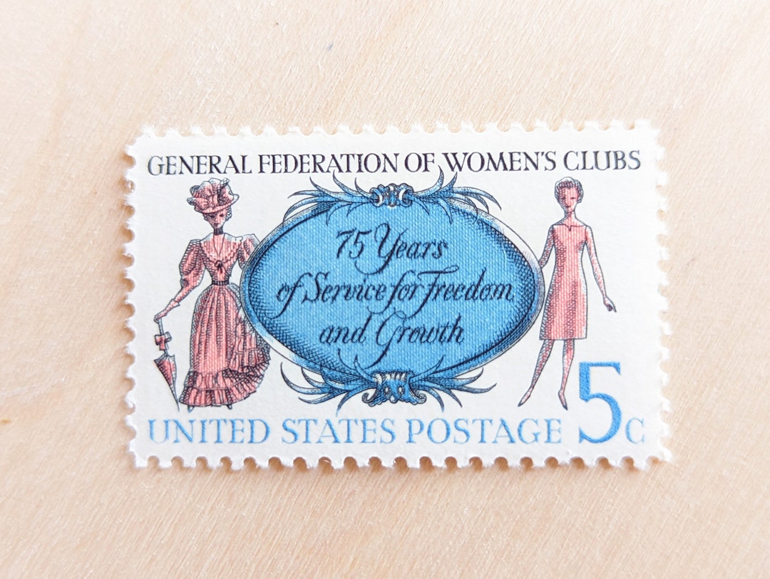 10 General Federation of Women's Clubs Stamps, Vintage Unused USPS 5 ...