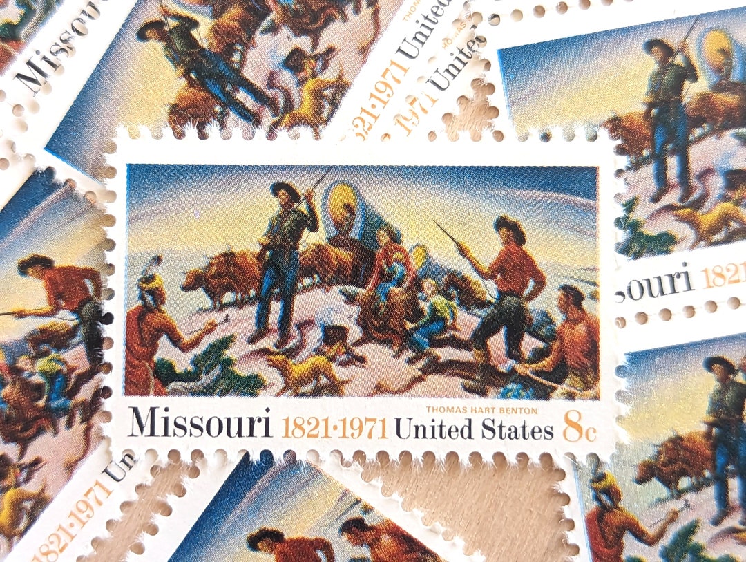 10 Missouri Stamps, 1971 Unused Postage Stamps, 8 Cent Stamps, Vintage ...