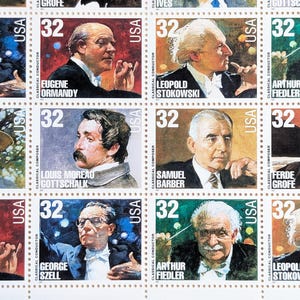 Sheet of 20 Classical Composers and Conductors Stamps, 1997, Legends of ...