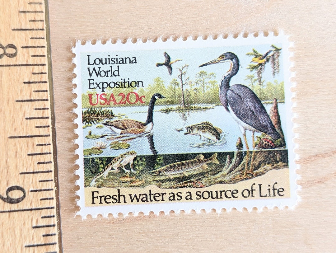 10 Fresh Water as a Source of Life Stamps, Louisiana World Exposition ...