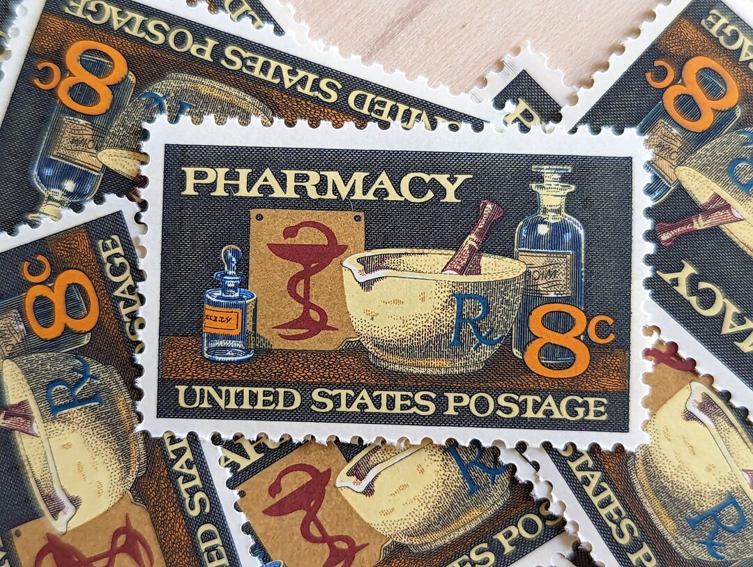 10 Pharmacy Stamps, 1972 Unused Postage Stamps, 8 Cent Stamps - Etsy Canada