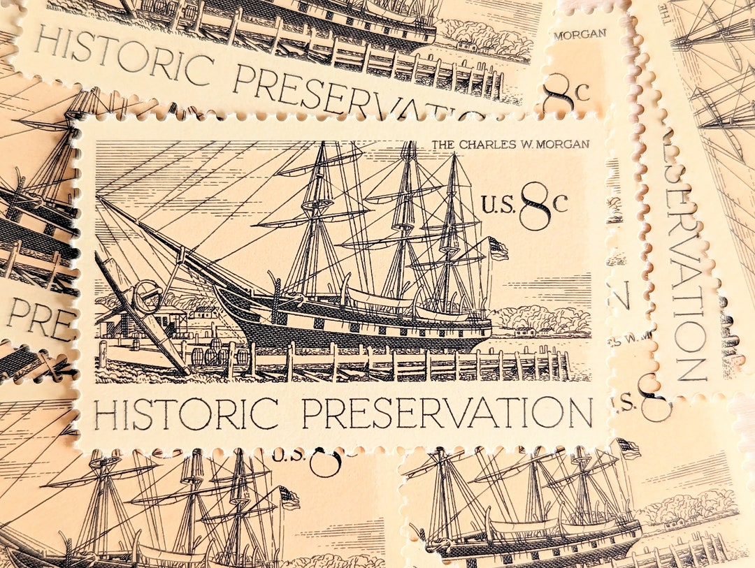 10 the Charles W. Morgan Stamps, Historic Preservation, 1971 Unused ...