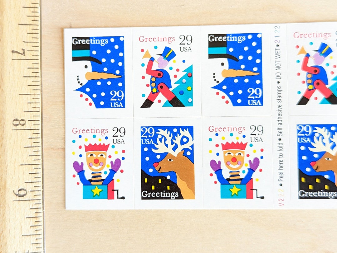 Sheet of 12 Greetings Postage Stamp, 4 Designs, 29 Cent Stamps, US ...