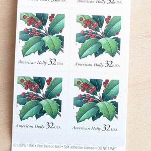 Booklet of 30 Holiday Greetings US Postage Stamps, 32 Cent Stamps ...