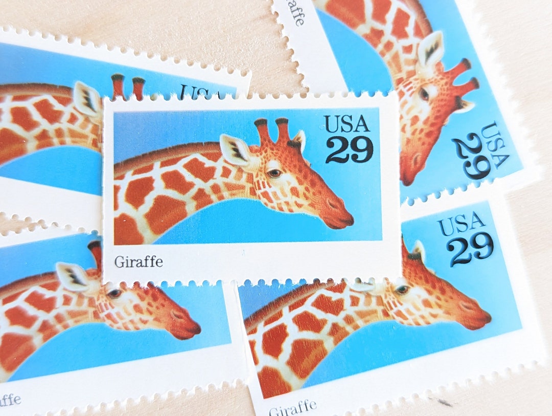 5 Giraffe Stamps, 29 Cent, 1992, Unused Postage Stamps - Etsy