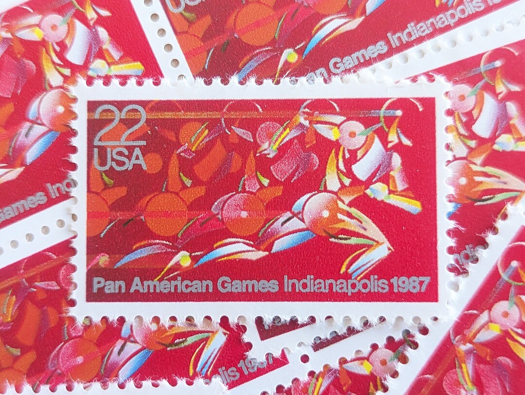 10 Pan American Games Stamps, 22 Cent, 1987, Unused Postage Stamps ...