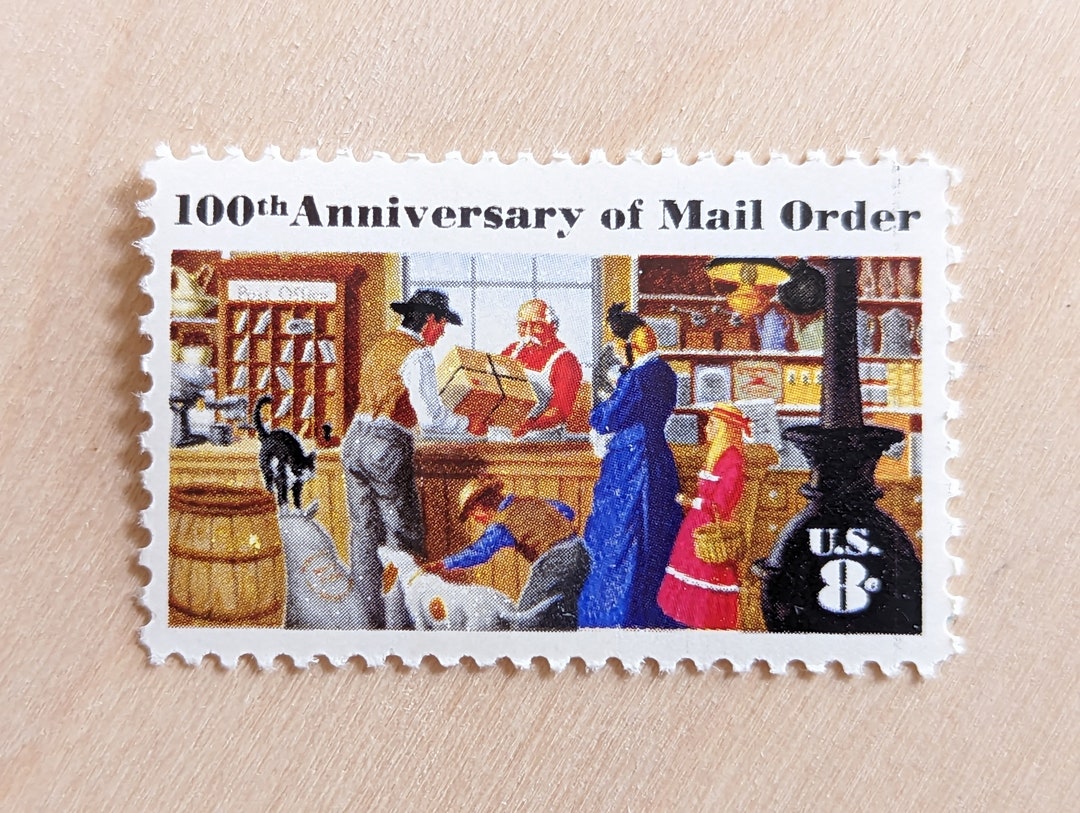 10 100th Anniversary of Mail Order Stamps, 8 Cent 1972 Unused Postage ...
