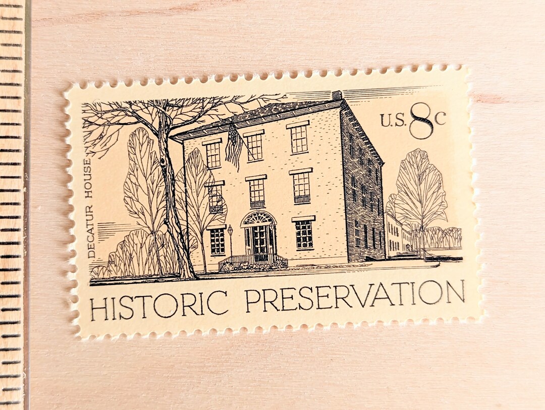 10 Decatur House Stamps, Historic Preservation, 1971 Unused Postage ...