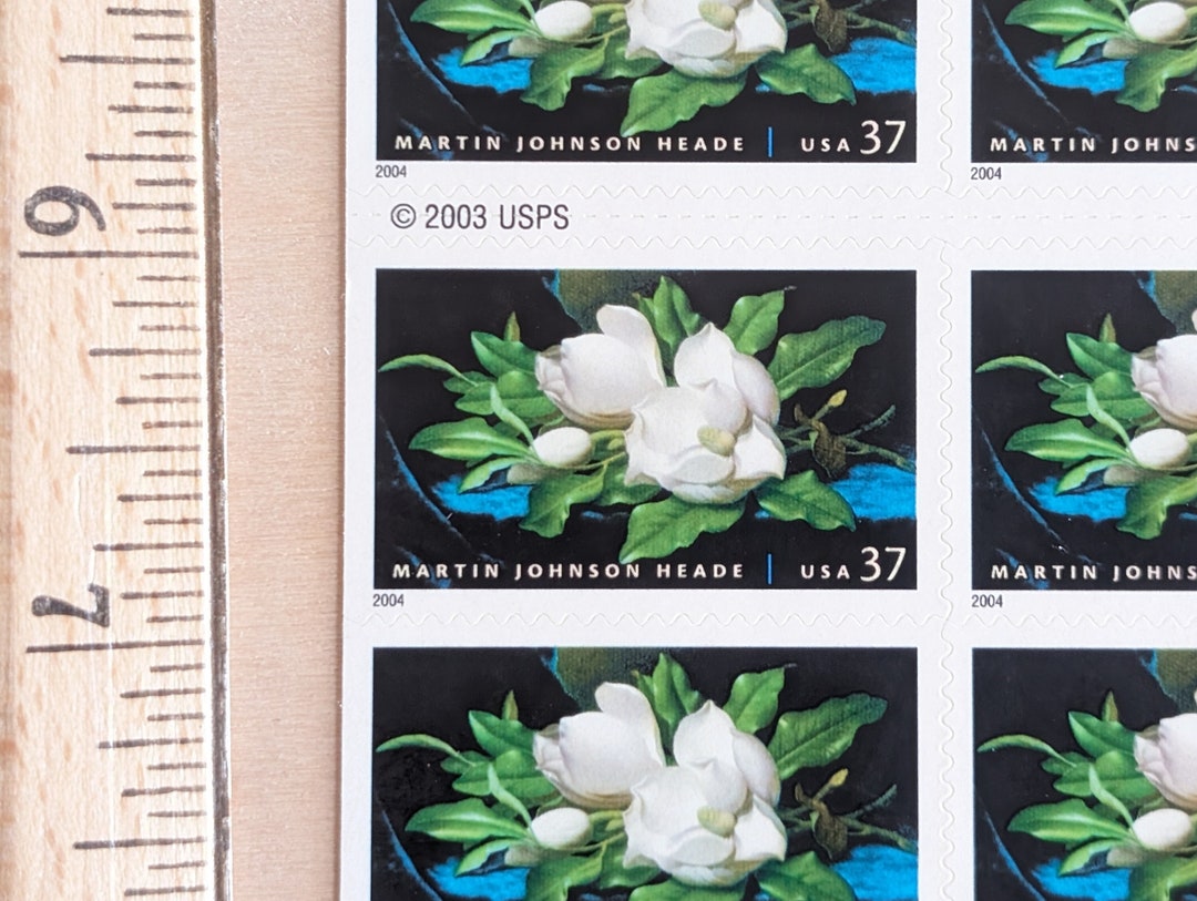 Sheet of 20 Giant Magnolia, Martin Johnson Heade Postage Stamps, 37 ...
