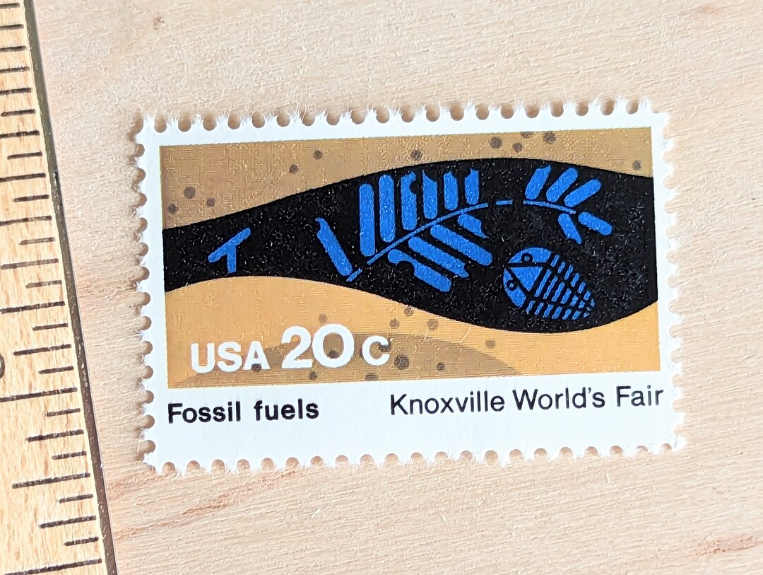 10 Fossil Fuels Stamps, Knoxville World's Fair, 1982 Unused Postage ...