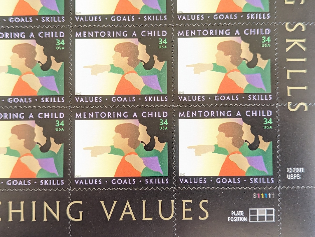 Mentoring a Child Stamp Sheet of 20, Unused 34 Cent US Postage Stamps ...